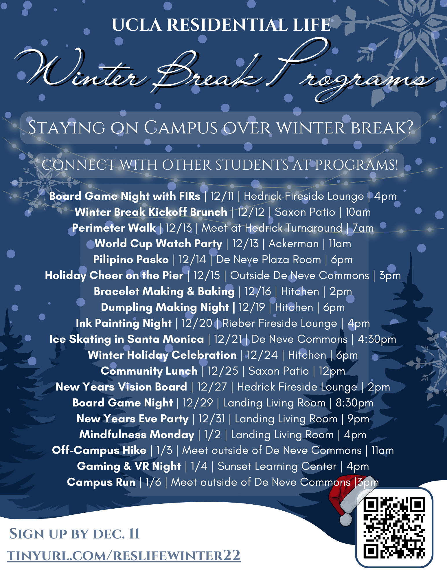 Winter Break Stay-Through | Residential Life